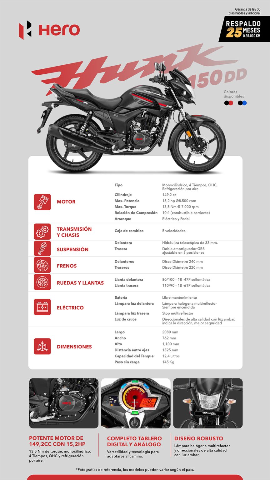 Hero Hunk 150 RF - CRMOTOS