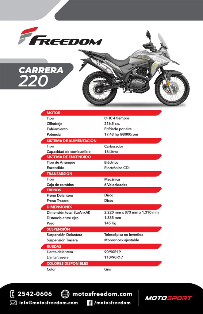 Freedom Carrera 220 - CRMOTOS